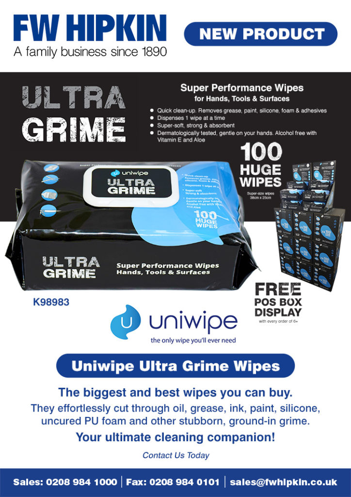 New Product - Uniwipe Ultra Grime Wipes - FW Hipkin Ltd - Plumbing and ...