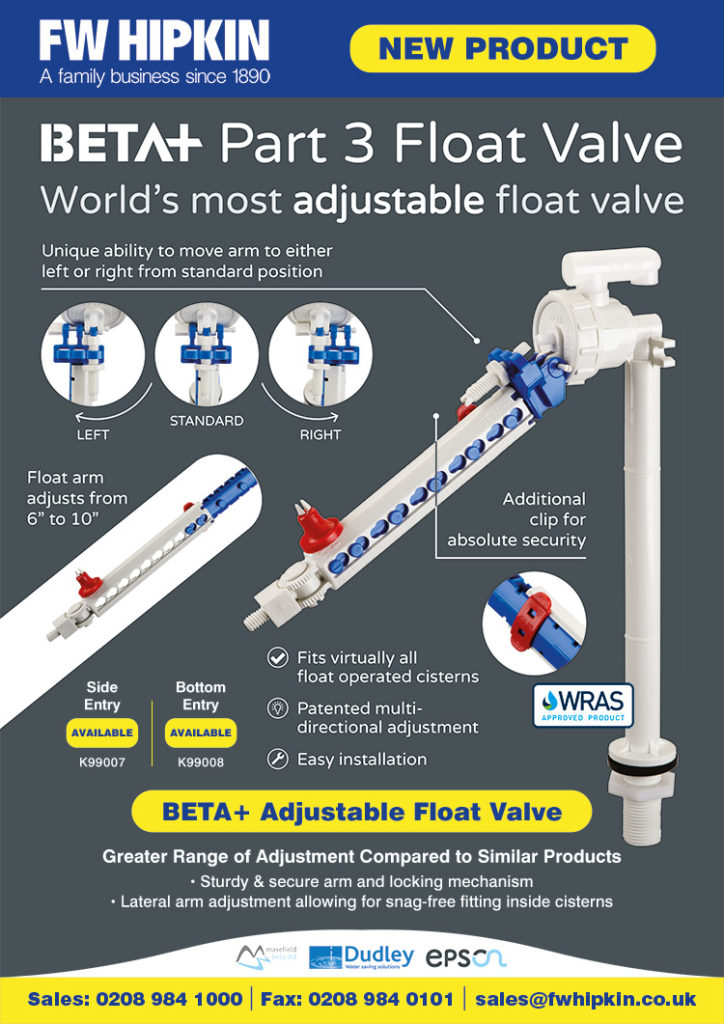 New Product - BETA+ Float Valve - FW Hipkin Ltd - Plumbing and Heating ...